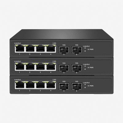 Cina 6 porte 2.5 Gigabit Switch Soluzione di rete affidabile con 2 indicatori 10G SFP + e LED in vendita