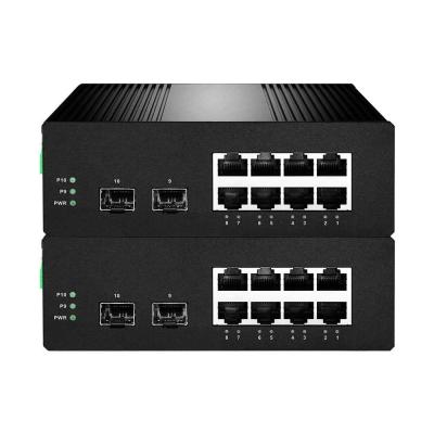 중국 EMC 고 보호 알루미늄 산업용 스마트 기가 비트 스위치 8GE RJ45 및 2G SFP 판매용