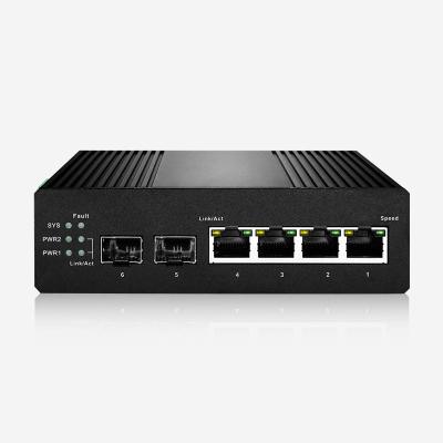 중국 보안 1000 Mbps 계층 2 관리 기가비트 스위치 4 RJ45 및 2 SFP 판매용