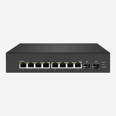 Cina Potenza interna 8 2.5g PoE Unmanaged Fiber Switch con 2 porte 10g SFP+ per una rete senza sforzo in vendita