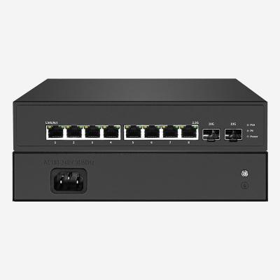 Cina 1-Fan 2 10g Sfp+ Unmanaged 2.5G Fiber Switch con 8 porte RJ45 10/100/1000/2500M in vendita