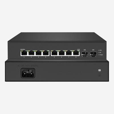 Cina 80Gbps 1-Fan 2 10G SFP+ e 8 RJ45 2.5g Unmanaged Ethernet Switch con Rack Mount Design in vendita
