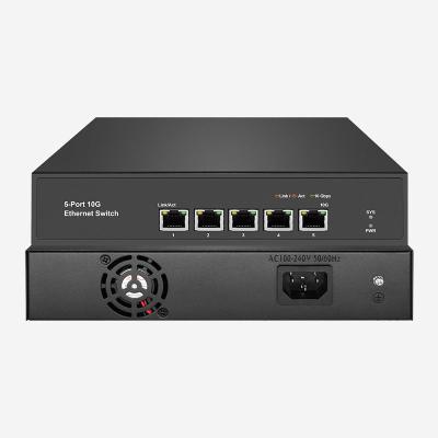 중국 100Gbps 10G 관리되지 않은 스위치 5 10G 자동 감지 RJ45 및 내부 전원 공급 랙 설치 가벼운 판매용