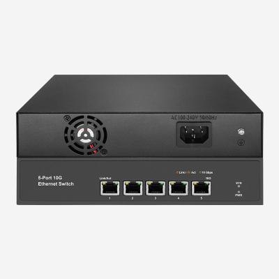 중국 1 팬 100Gbps 5 RJ45 관리되지 않은 10G 랙 설치 스위치 0-45 °C 온도 범위 판매용