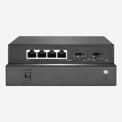 China External Power Supply Gigabit 4 RJ45 And 2 SFP Unmanaged Ethernet Switch For Seamless Connectivity for sale
