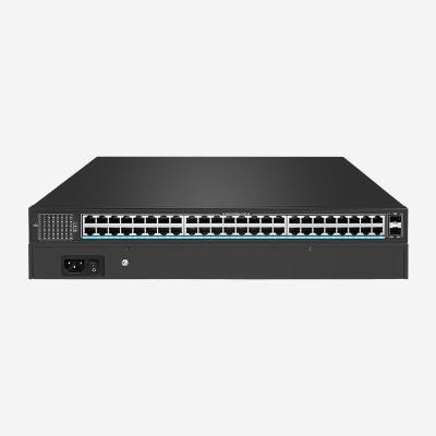 China 100Gbps 50 Ports Desktop Gigabit Unmanaged Ethernet Switch With PoE Power Of 360W for sale