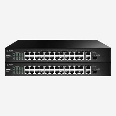 China Internal Power Supply 27-Port Gigabit Unmanaged Switch With 26 PoE RJ45 And 1 SFP Ports for sale