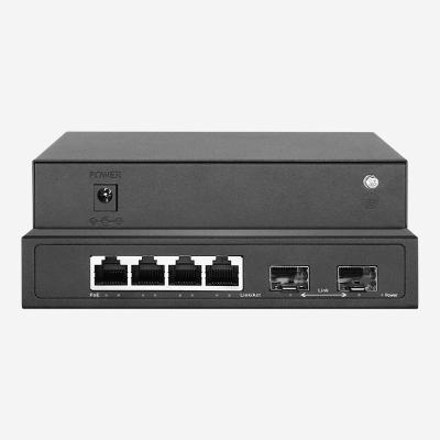 China Gigabit 4 RJ45 2 SFP Unmanaged Switch 2K MAC Address Table For Networking for sale