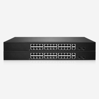 China 26-Port Gigabit And 100M Unmanaged Network Ethernet Switch With 2 Gigabit SFP for sale