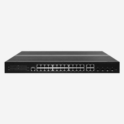 China 24 RJ45 And 4 Combo Gigabit Industrial Layer 2+ Managed Switch With 56Gbps Switching Capacity for sale