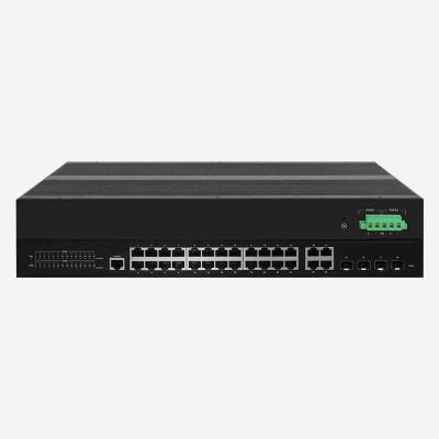 China 24 RJ45 Port Industrial Gigabit Layer 2+ Managed Switch With 440mm*290mm*45mm Size And Wired Connection For Industrial Applications for sale