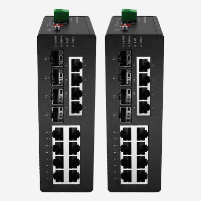 China Gigabit Industrial Managed Switch With 12 RJ45 Ports And Wired Connection 0%-95%RH Humidity Working for sale