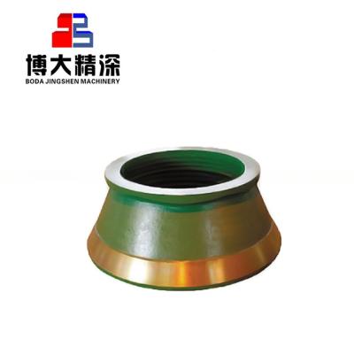 Cina Parti di ricambio per coperture di coperture di acciaio ad alto manganese Mn18Cr2 per frantumiere HP300 HP400 HP500 in vendita