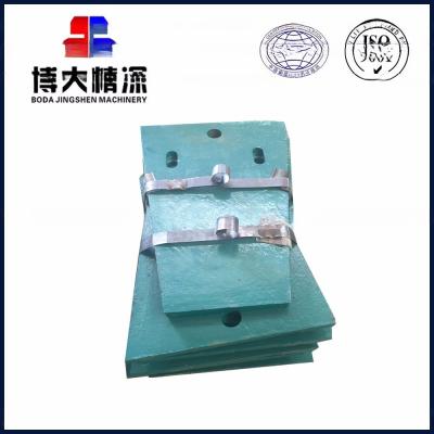 China C125 Peças sobressalentes de triturador de mandíbulas Placa com proteção robusta no tipo de processamento de forja à venda