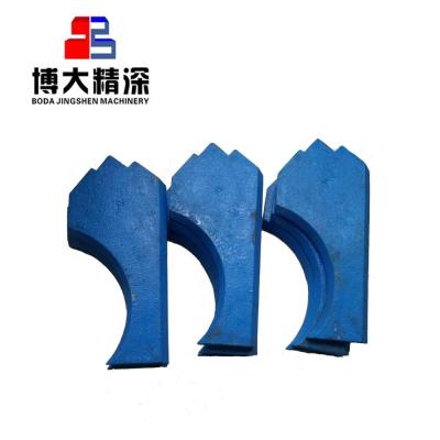 Cina Fabbricazione della forgia Tipo VSI Picciatore d'impatto Parti di usura Superiore e inferiore Piastra di usura CV129 in vendita