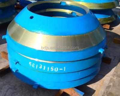 Cina TEREX Crusher Cone Mantle Bowl Liner Parti di usura per l'estrazione del minerale in variazioni colorate in vendita