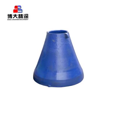 Cina Energia Mineria Ore Mineria GP100 100S Bowl Liner Mn13 Mn18cr2 Crusher a cono Parti di ricambio usura ALLOI acciaio in vendita