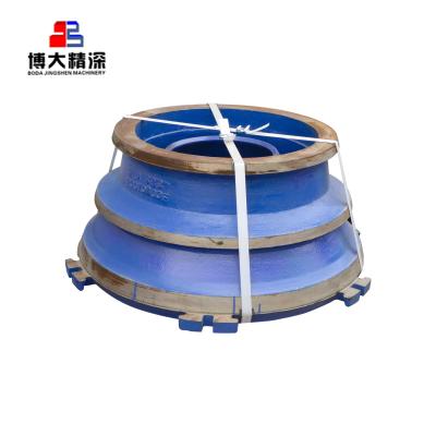 Cina GP100 100S Crusher Mantle Concave Bowl Liner per l'estrazione del minerale Performance duratura in vendita