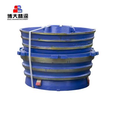 Cina GP100 100S Crusher Mantle Concave Bowl Liner per l'estrazione del minerale Performance duratura in vendita