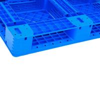 China Single Faced 4-Way Entry Plastic Pallet 1200x1000mm Light Duty 1T Dynamic Load for sale