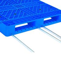 China Single Faced 4-Way Entry Plastic Pallet 1200x1000mm Light Duty 1T Dynamic Load for sale