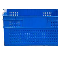 China Plastic Dislocation Moving Basket Fruit Vegetable Crate 605x430x350mm Nestable Stackable for sale