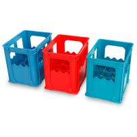China Stackable 12 Bottle HDPE Beer Crate Custom Logo for Beverage Storage for sale