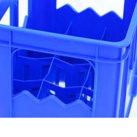 China Stackable 12 Bottle HDPE Beer Crate Custom Logo for Beverage Storage for sale