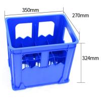 China Stackable 12 Bottle HDPE Beer Crate Custom Logo for Beverage Storage for sale