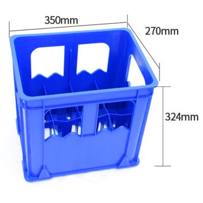 China Stackable 12 Bottles Beer Crate Customized Logo for Beer and Wine Beverage Storage for sale