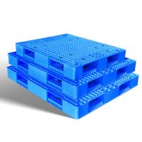 China 1.5T Dynamic Load 9 Feet 4way Entry HDPE Plastic Pallet Solid Deck Customizable for sale