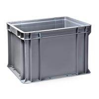 China EU Stackable Plastic Turnover Box 600x400x280mm Vented Fruit Crate PP Logistics for sale