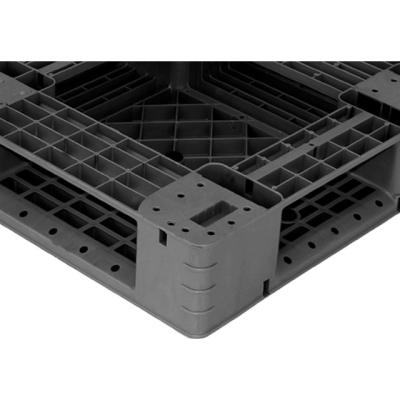 China Customized Size Large Container Foldable Pallet Logistic Storage Turnover Moving Crate With Lid Plastic Coaming Box for sale