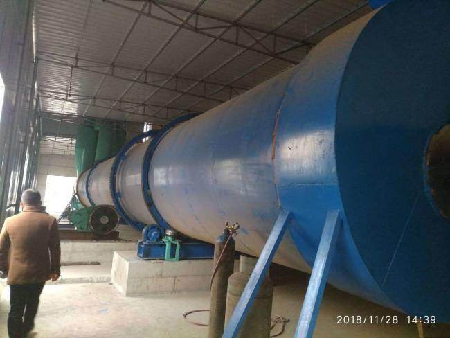 GHG Drum Rotary Wood Sawdust Dryer With Cyclone Wood Shavings Dryer