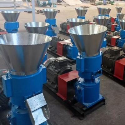 China Poultry Feed Diesel Pellet Mill  Flat Die Electric Pellet Machine for sale