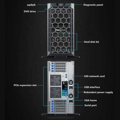 China Up to 2 x Intel Xeon SP Multi Core Processor Type PowerEdge T640 Tower Server Workstation for sale