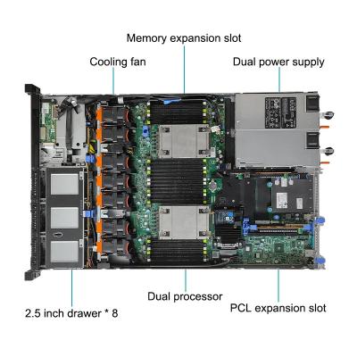 China 2.2GHz R630 PowerEdge Server Used Computer e5-2600V2*2/16gb/600gb sas/ h710/750w Rack Server for sale