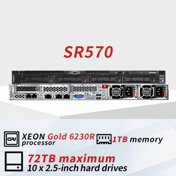 Quality Intel Xeon Processor Equipped Thinksystem Sr570 1U Rack Server for Stock for sale