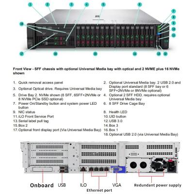 Cina HPE Proliant DL380 Gen10 2U Rack Server HPEPlus Server Computer per altri server in vendita