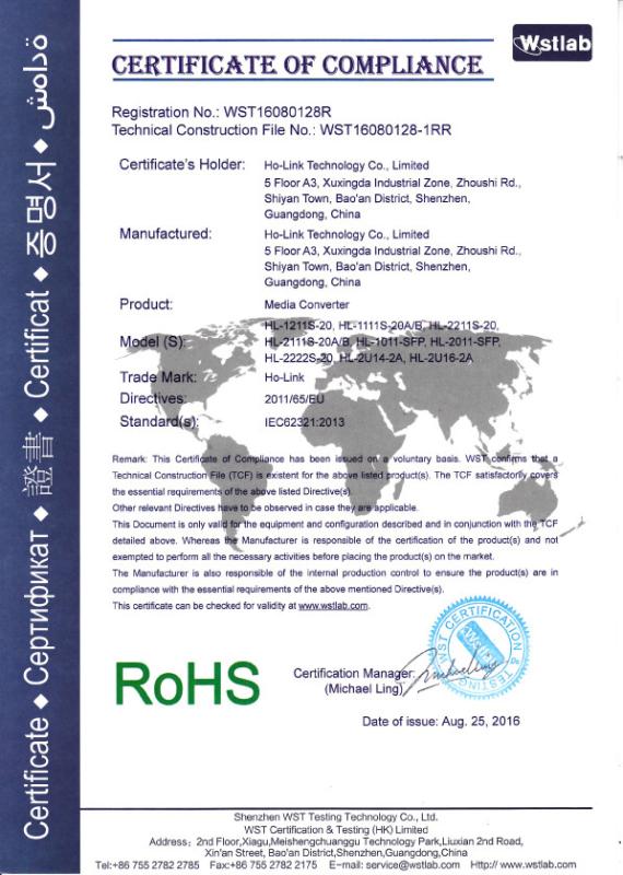 ROHS - Ho-link Technology Co., Limited