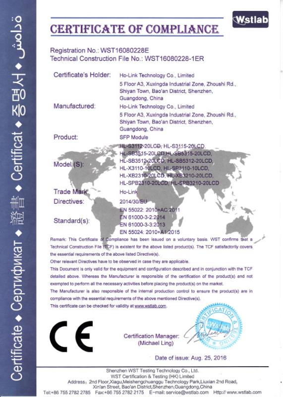 CE - Ho-link Technology Co., Limited