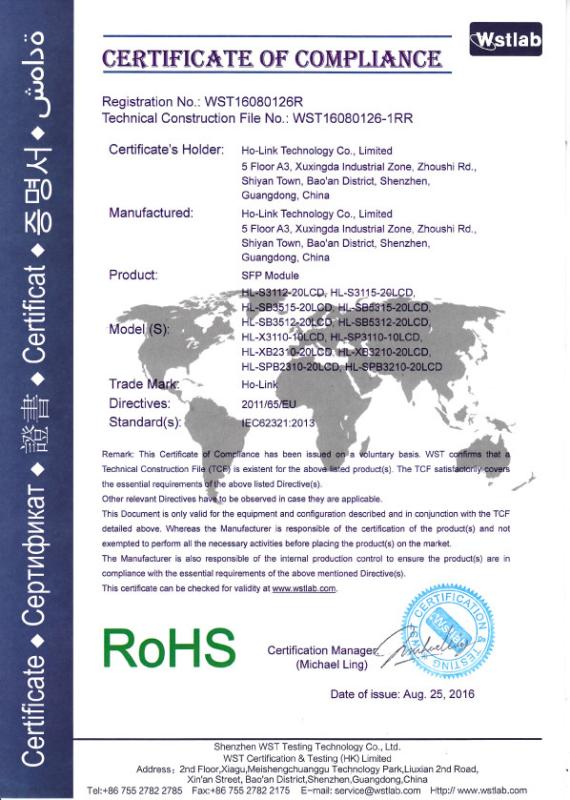 ROHS - Ho-link Technology Co., Limited