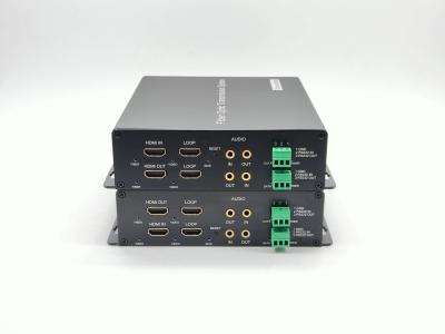 China Bidirectional 4K30Hz HD-MI Video to Fiber Converter With 3.5mm Audio, RS485/RS232 Data for sale