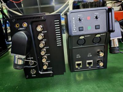 China Tri-Level SYNC 12G SDI Fiber Camera Converter With Genlock, 4 Wires Intercom, IP Control, Tally, POE+ for sale