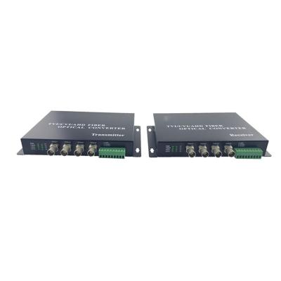 China Holink 4-CH 720P 960P HDCVI/TVI/AHD Video Fiber Optic Transmitter With 1 Channel Reverse RS485 Data for sale