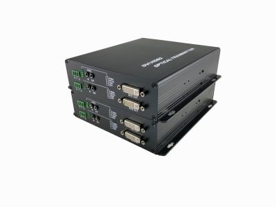 China 2channel  HD DVI digital video to fiber optic media converter, 10km on SMF,HDCP 1.2, support RS-232, RS-422, RS-485 for sale