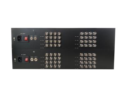 China 0 - 60km Transmission HD 1080p Video Converter 1U Chasis 32channel  video multiplexer for sale