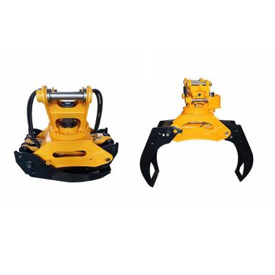 China 360 Degree Rotation Angle Hydraulic Rotating Grapple for Material Handling for sale
