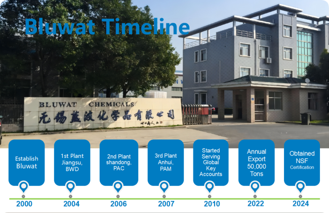 Bluwat Chemicals company history and development timeline