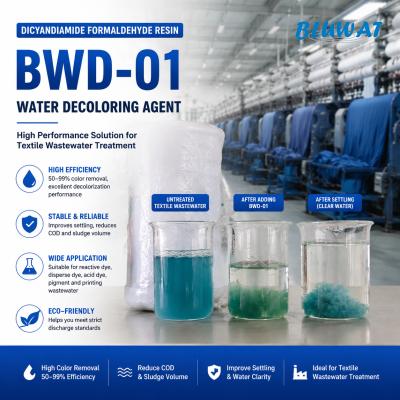 China Water Decolorant Dicyandiamide Formaldehyde Polymer – Industrial & Textile Wastewater Decolorizing Agent for sale